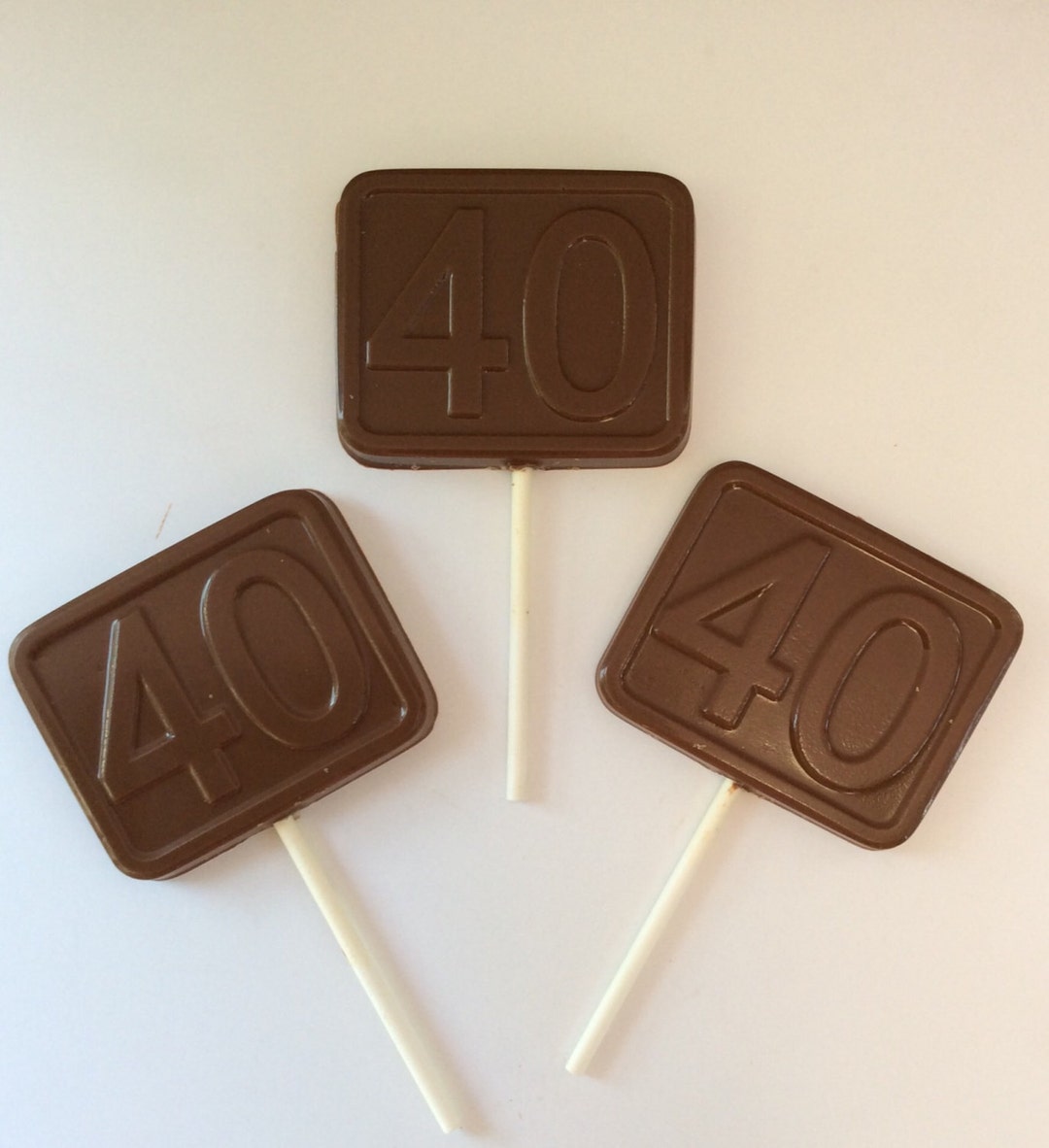 12 40th Birthday Chocolate Pops Chocolate 40th Favors Chocolate 40th ...