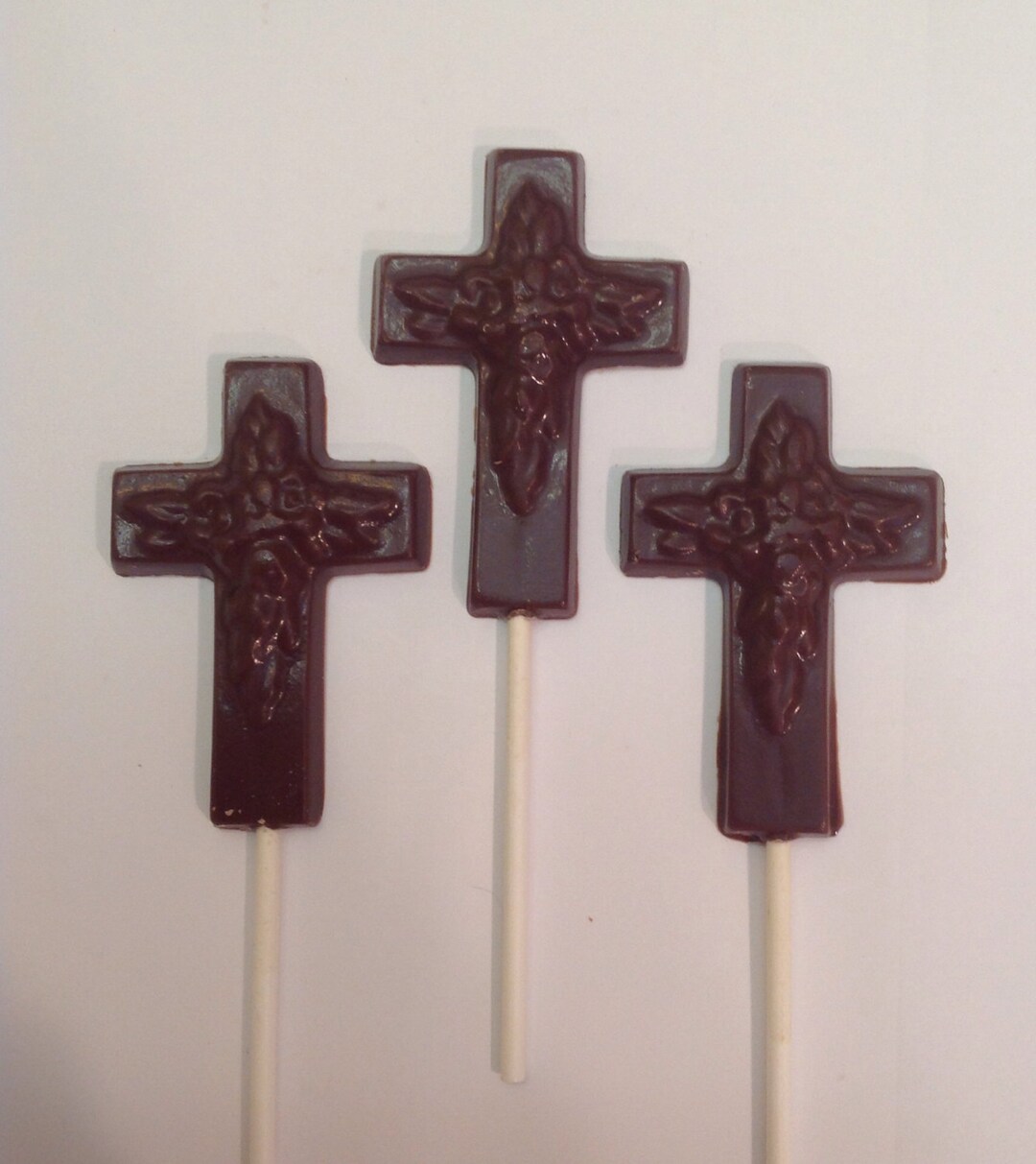 10 Chocolate Cross Pops Cross Favors Christening Favors Baptism Favors ...
