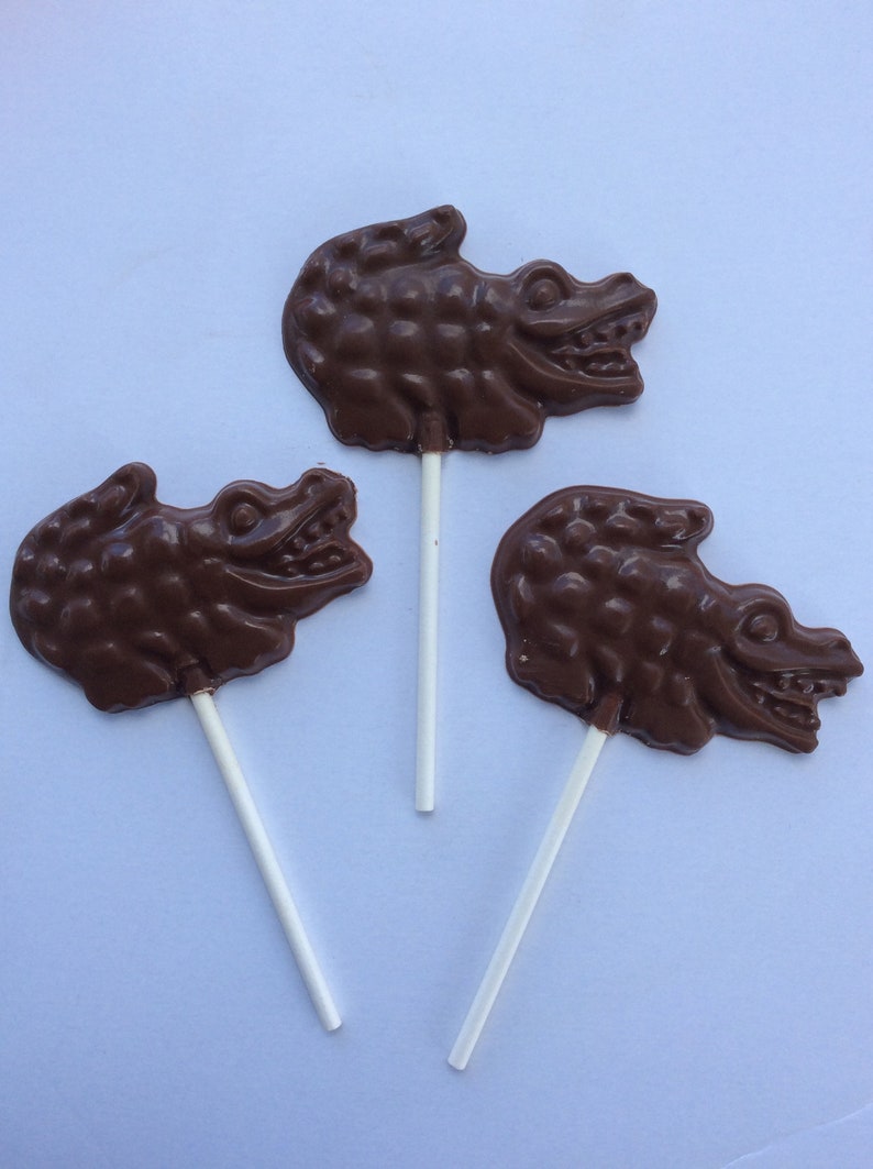 12 Chocolate Alligator Pops Alligator Candy Chocolate - Etsy