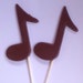 12 Chocolate Music Note Pops Chocolate Music Lollipop - Etsy