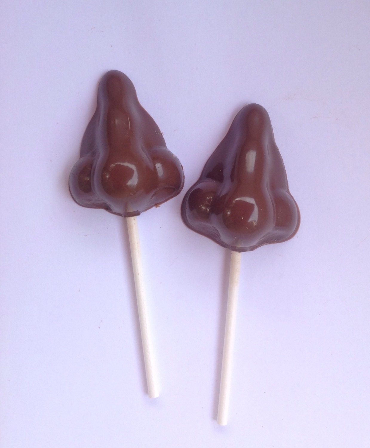 12 Chocolate Nose Pops Nose Favors Chocolate Nose Lollipop - Etsy Denmark