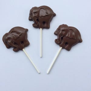 12 Chocolate Elephant Pops Chocolate Elephant Candy Chocolate Elephant ...