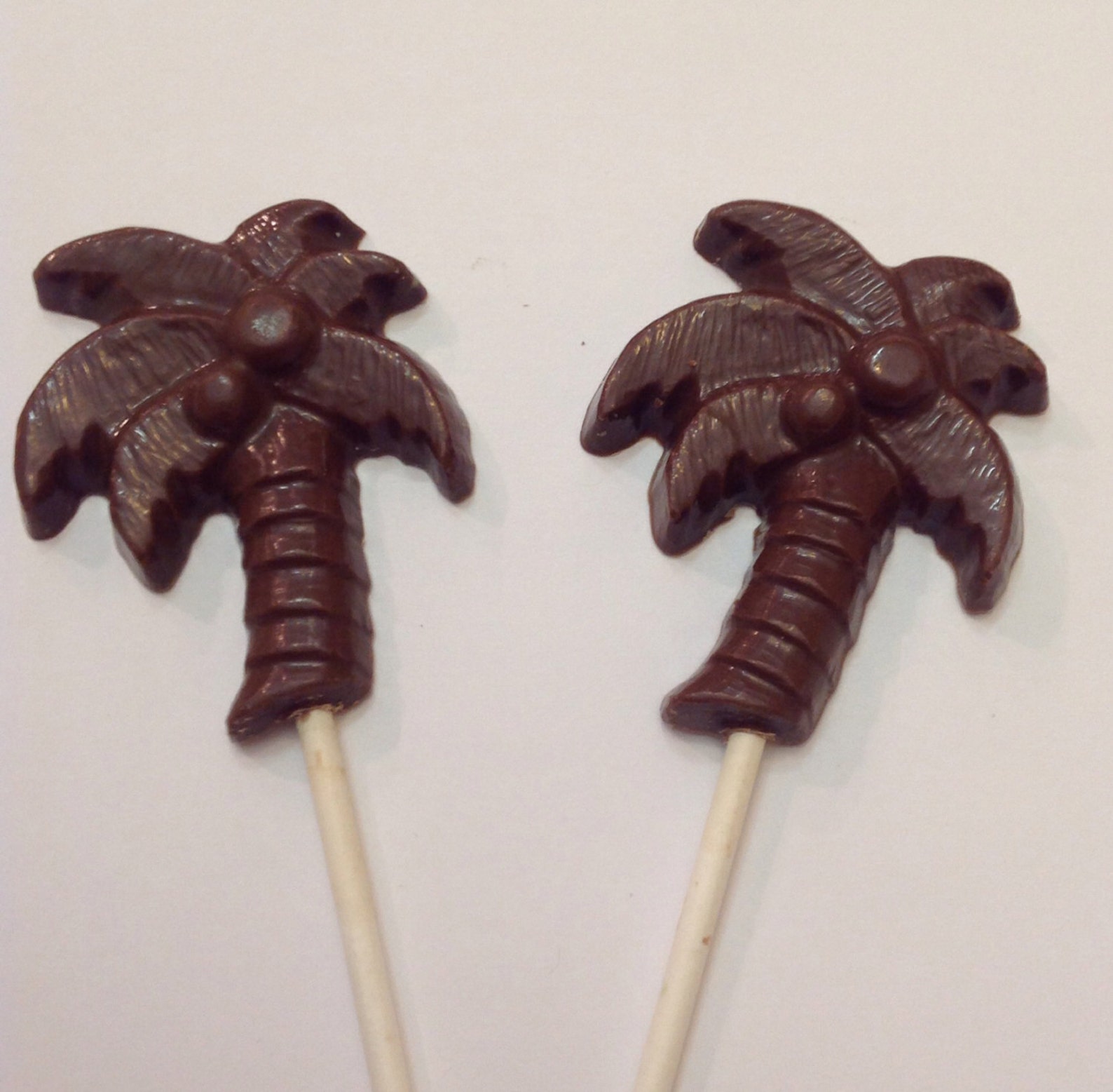12 Chocolate Palm Tree Pops Palm Tree Favors Chocolate Palm - Etsy