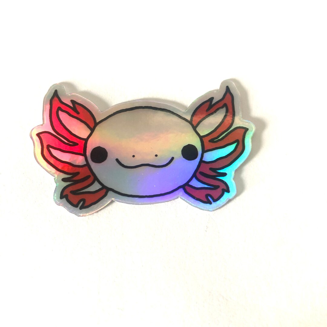 Axolotl Holographic Sticker - Etsy