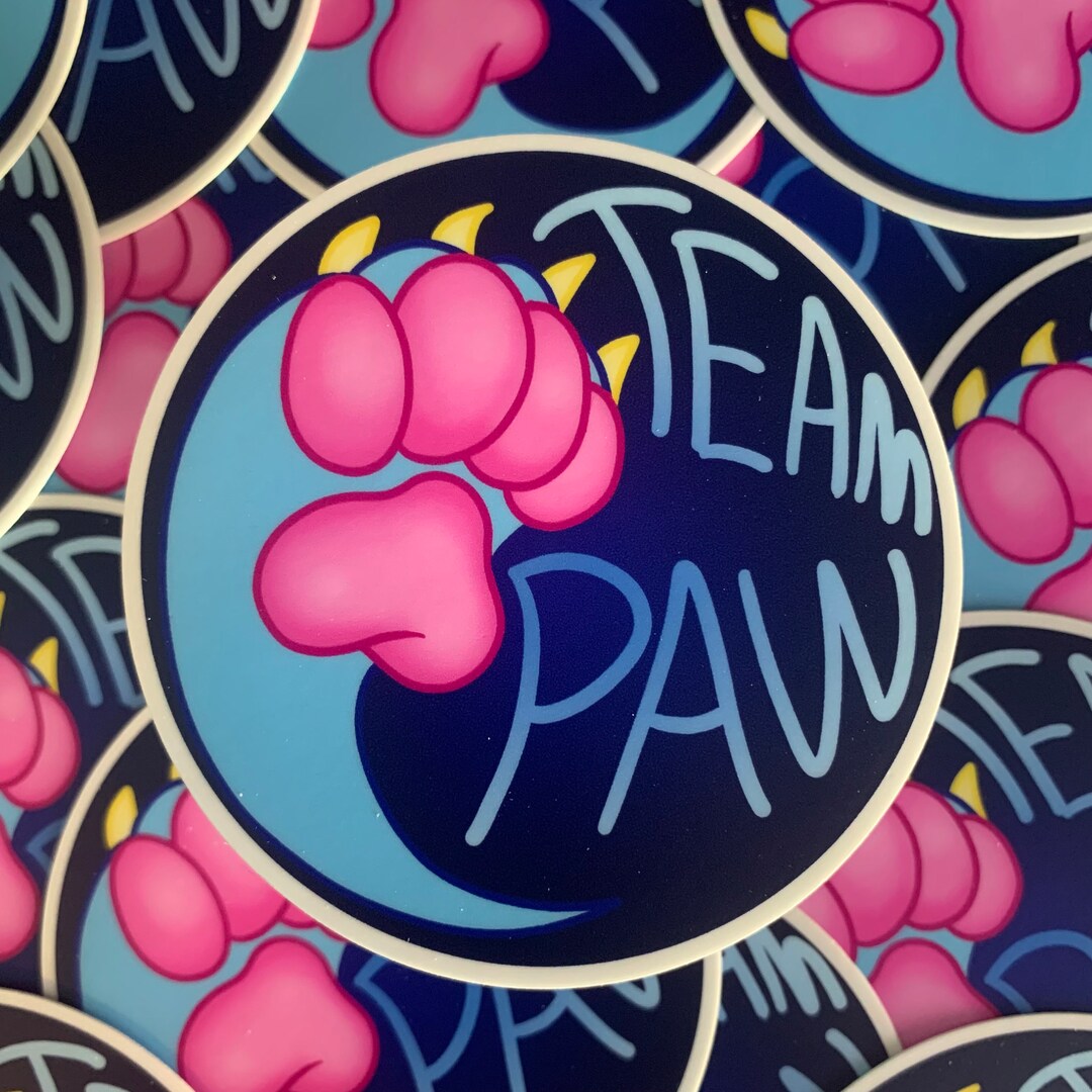 Team Paw and Team Maw Waterproof Furry Pride Stickers - Etsy