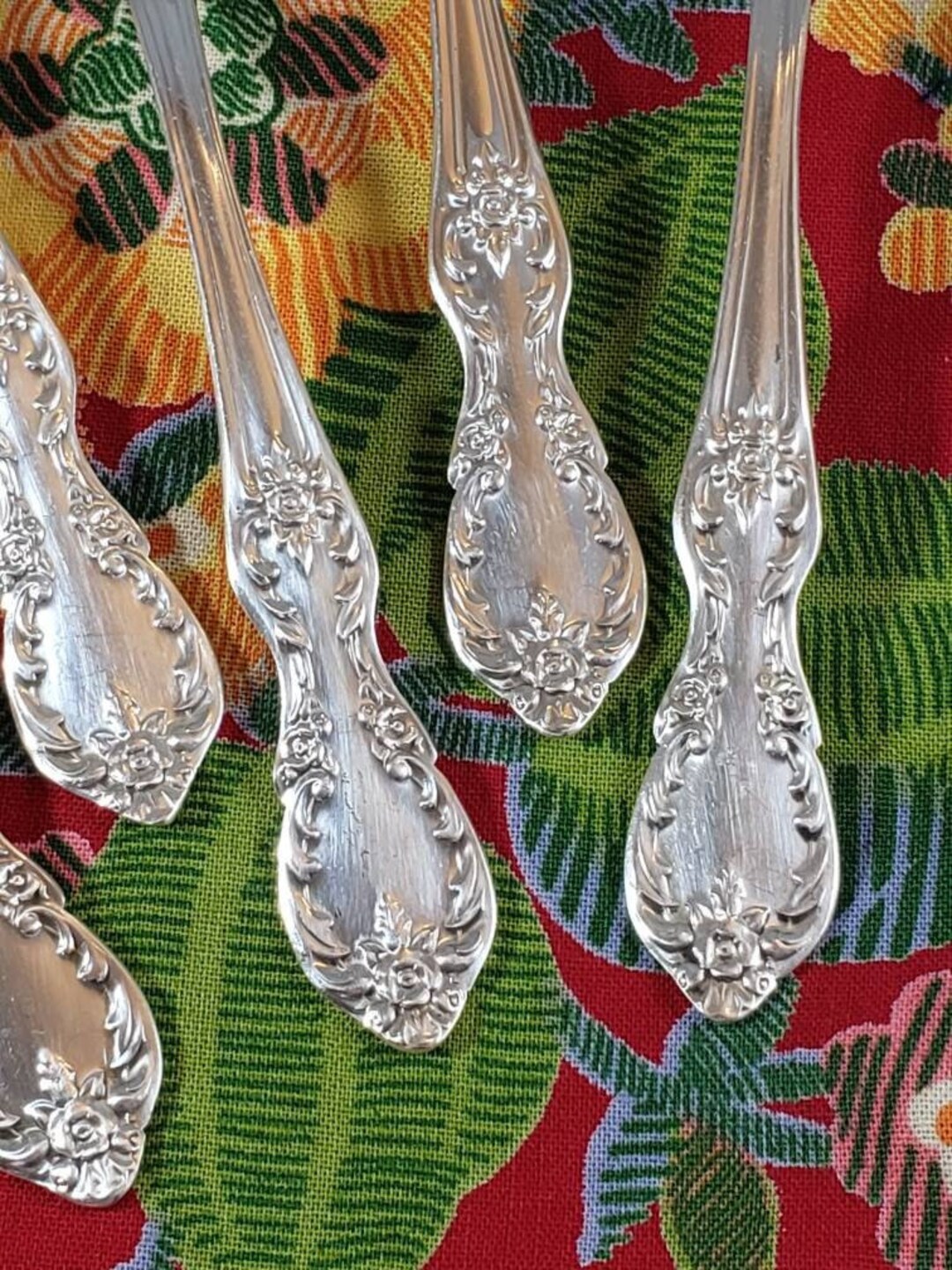 1959 GRAND ELEGANCE/SOUTHERN Manor Set of 6 Teaspoons/dessert Spoons, Wm Rogers Silverplate ...
