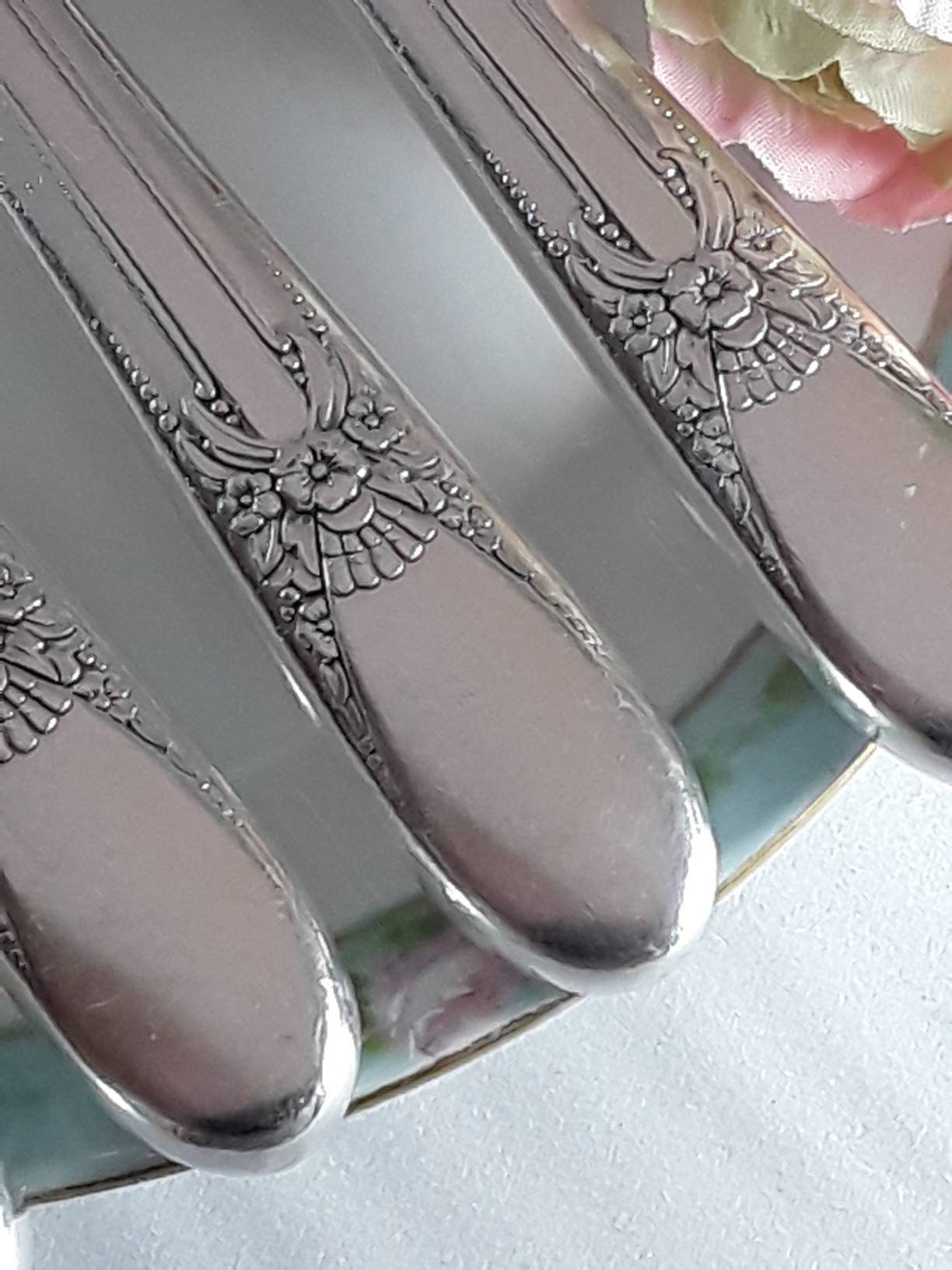 1940 BELOVED Set of 4 Viande Dinner Knives, Vintage Wm Rogers ...