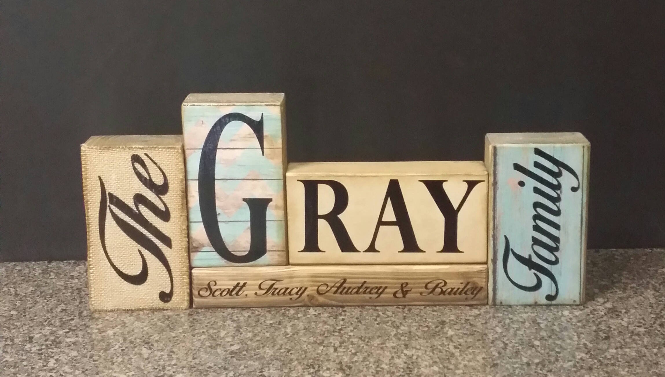 Custom Family Name Wooden Block Set: Realtor Closing Gift - Etsy