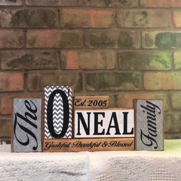 Family Block Letters - Etsy