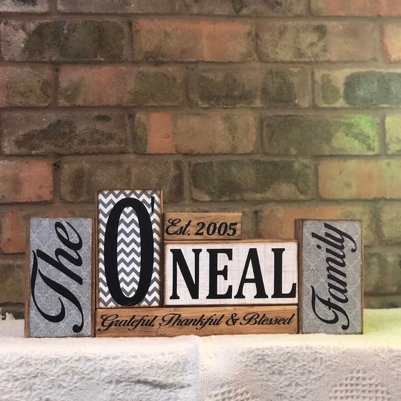 Family Block Letters - Etsy
