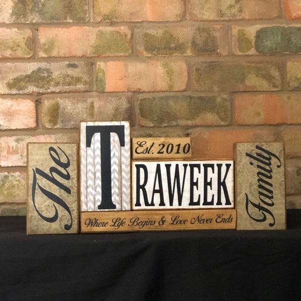 Family Block Letters - Etsy