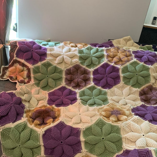 3d Crochet Blanket Pattern - Etsy