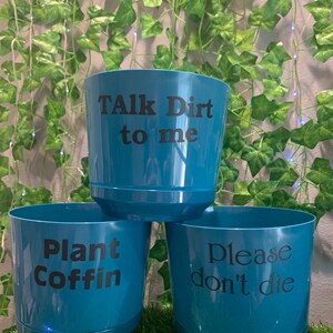 Set of 4 Snarky Planters - Etsy