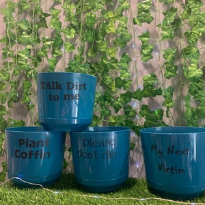 Set of 4 Snarky Planters - Etsy