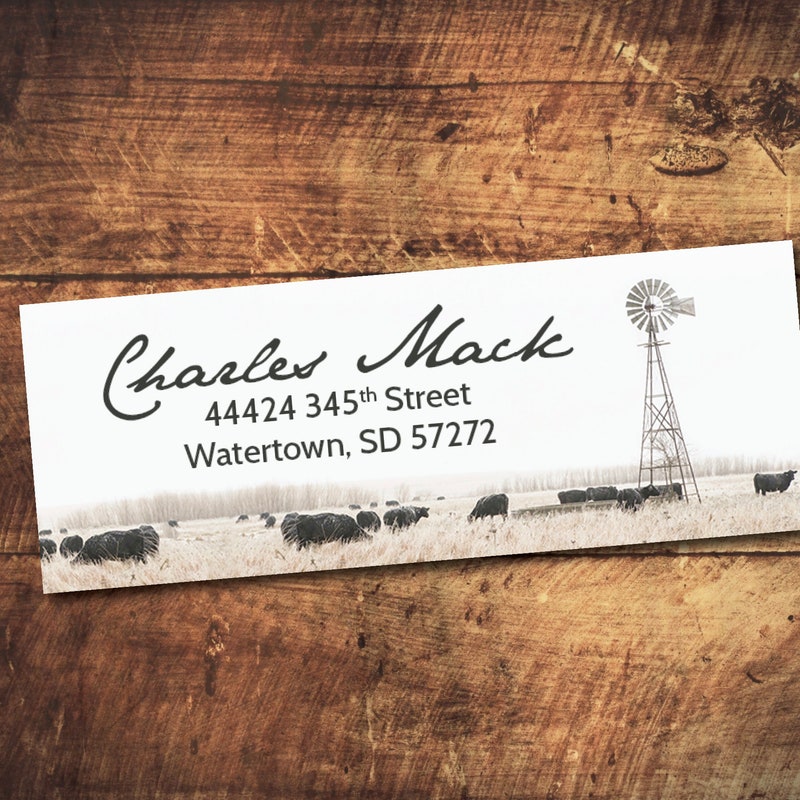 Western Address Stamp - Etsy