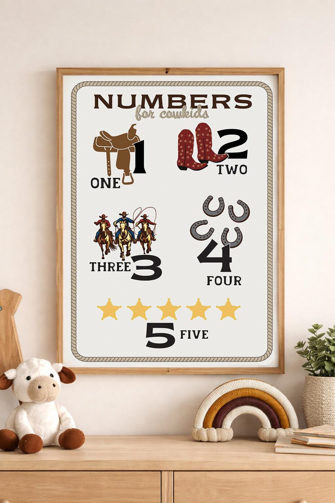 Western Numbers for Cowboys Printable | Cowboy Nursery Wall Art | Kids ...