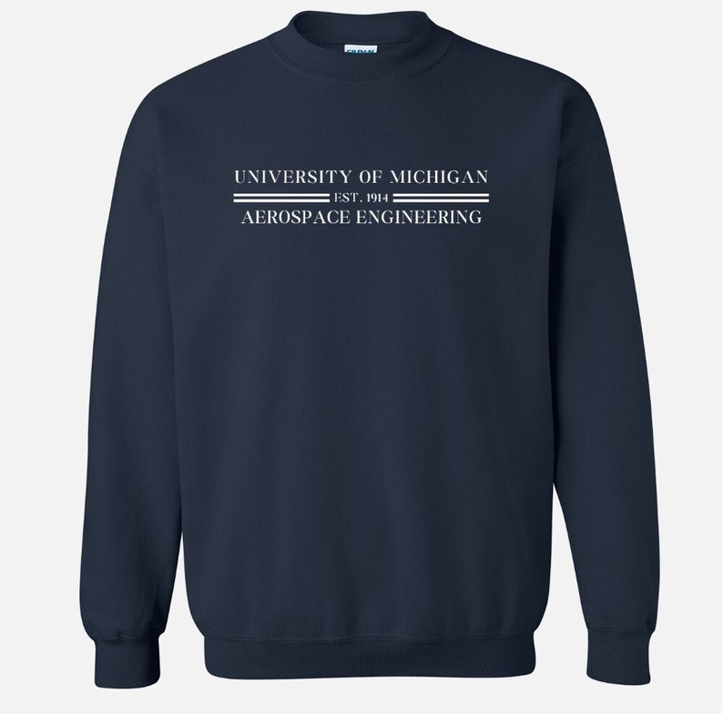 Custom | University of Michigan Crew Neck | Different Schools | Blue ...
