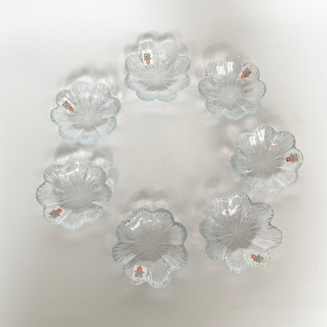 7 Small Dishes Holmegaard Cute Butter Serving Dish Danish Glass Design ...