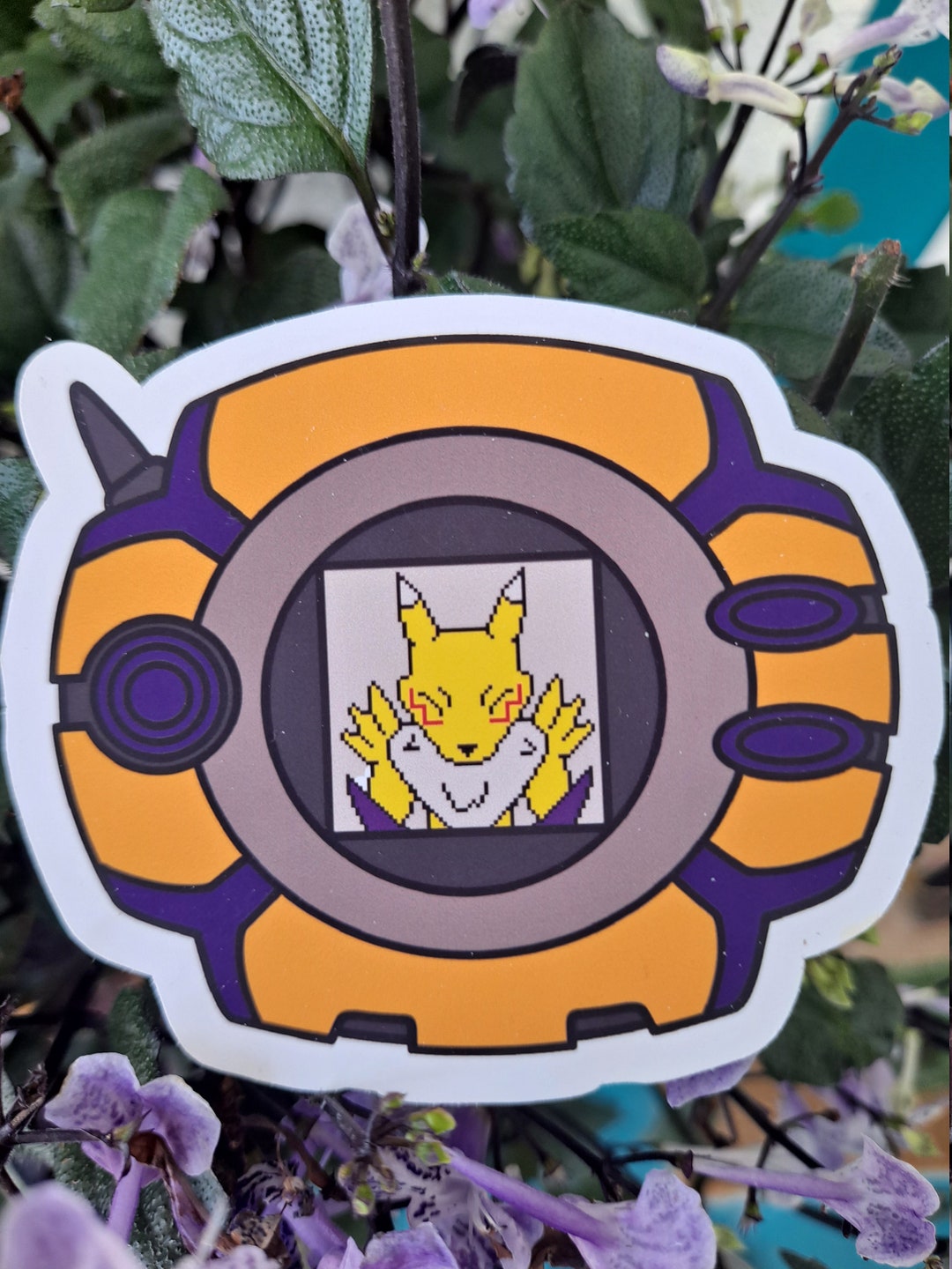 Renamon Digimon Tamers Digivice Tamagotchi Sticker - Etsy UK