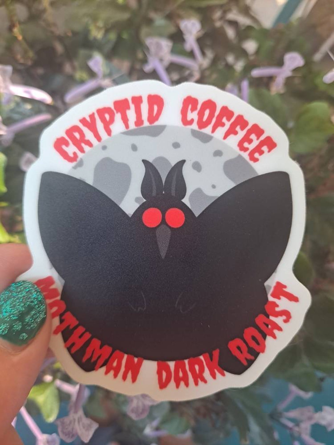 Cryptid Coffee Mothman Dark Roast Sticker - Etsy