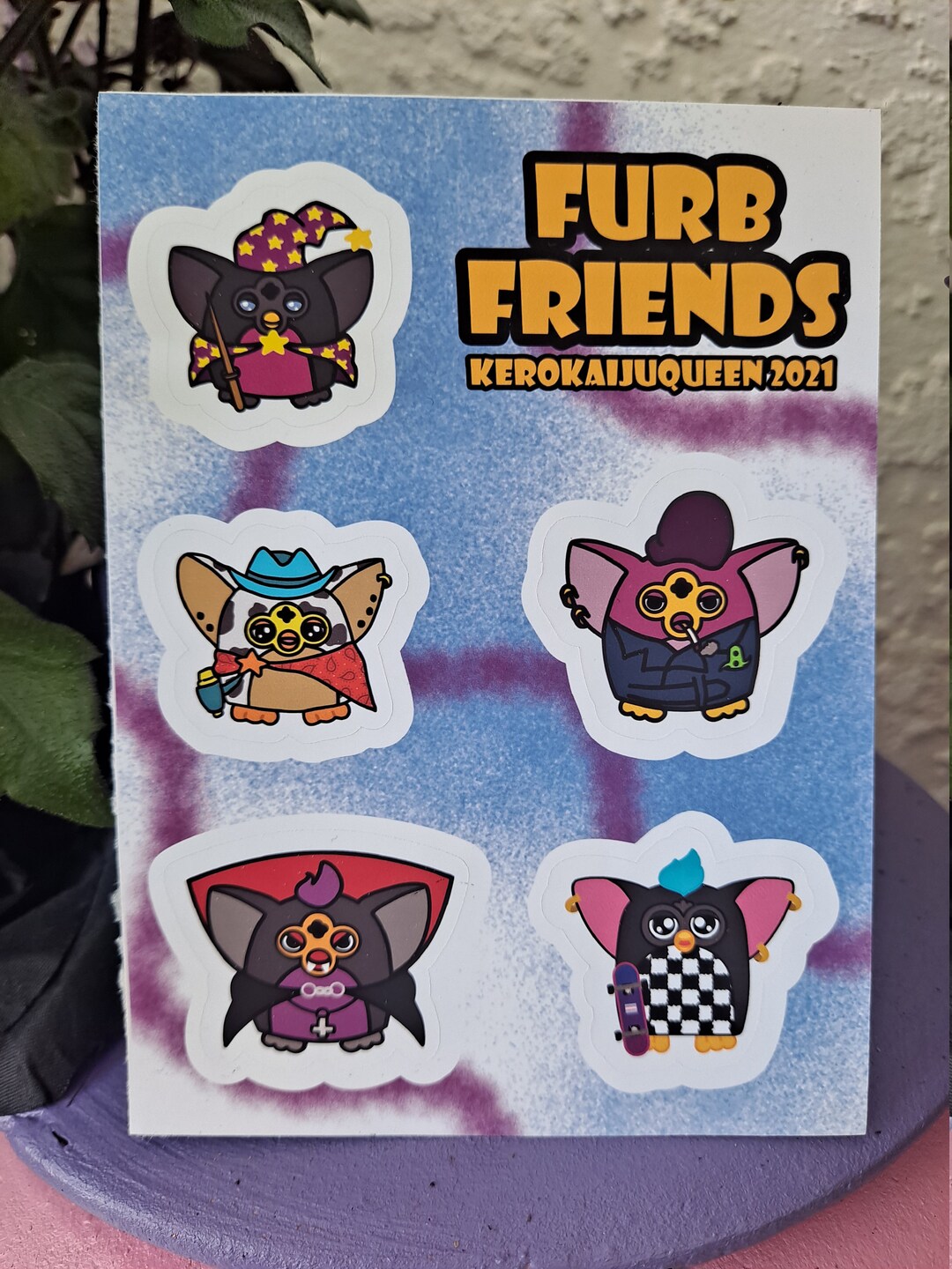 Furby Friends Halloween Furby Sticker Sheet - Etsy