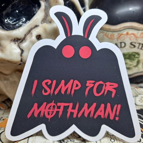 I Brake for Cryptids Mothman Car Sticker Made With Permanent | Etsy