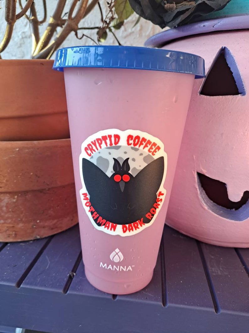 Cryptid Coffee Mothman Dark Roast Sticker - Etsy