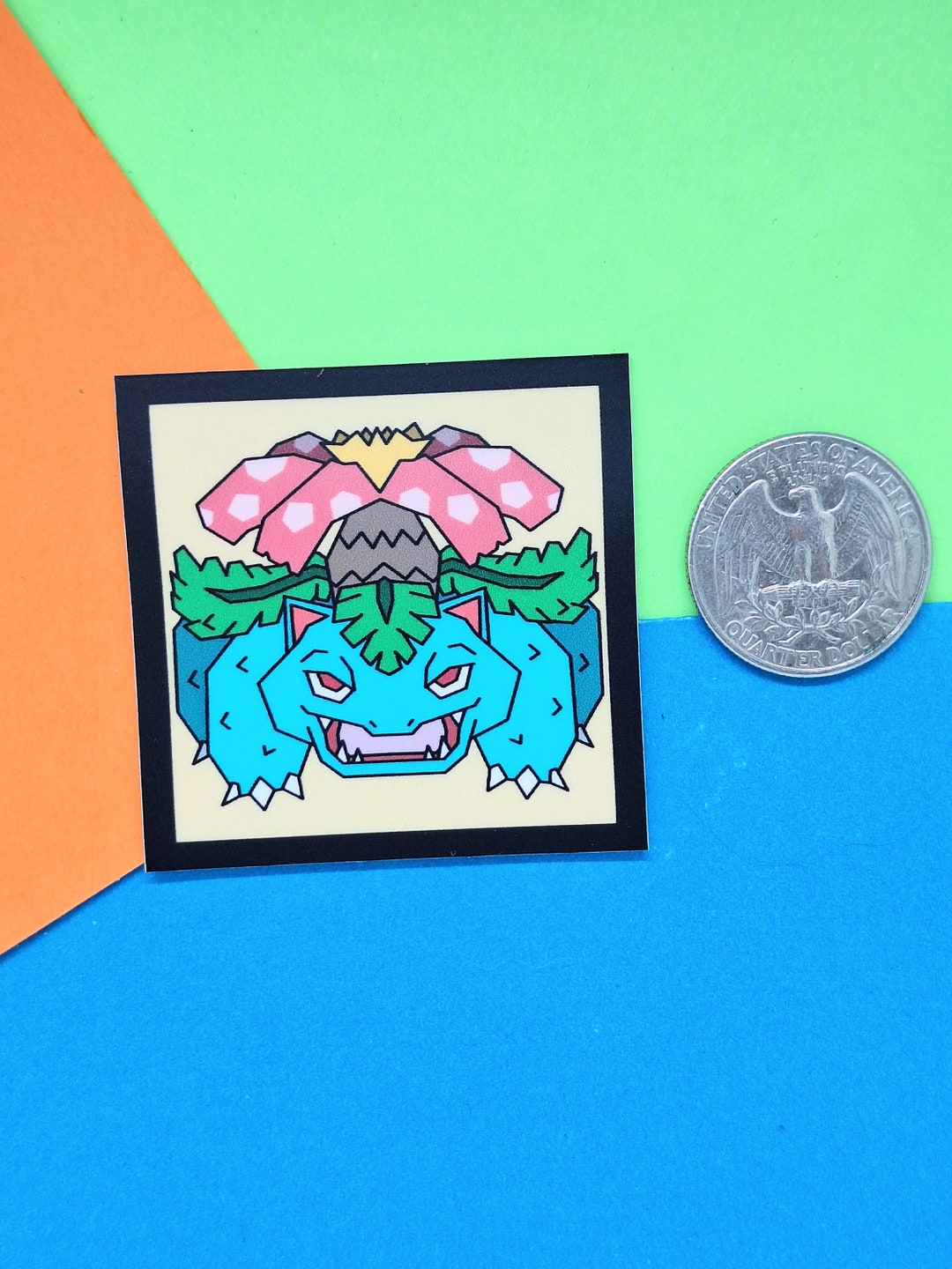 Pocket Monster Hunter Venusaur Icon Sticker Venusaur Pokemon Waterproof ...