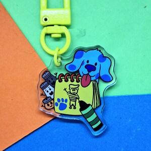 Blues Clues Mail Time Charm Blues Clues Acrylic Charm Key Chain - Etsy
