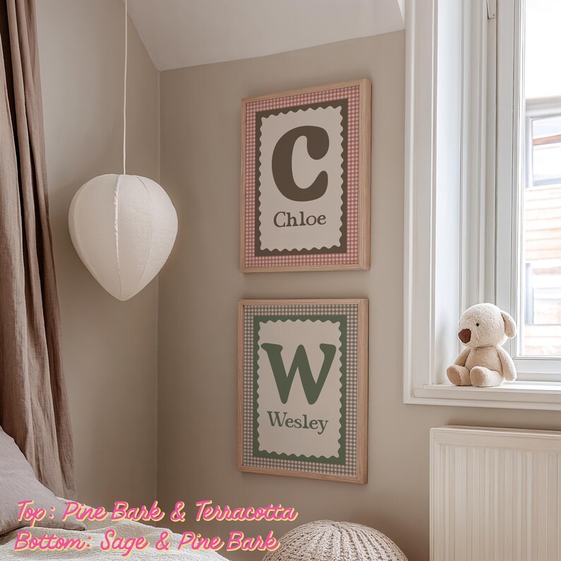 Custom Initial and Name Printable Wall Art | Baby Boy Nursery Decor ...