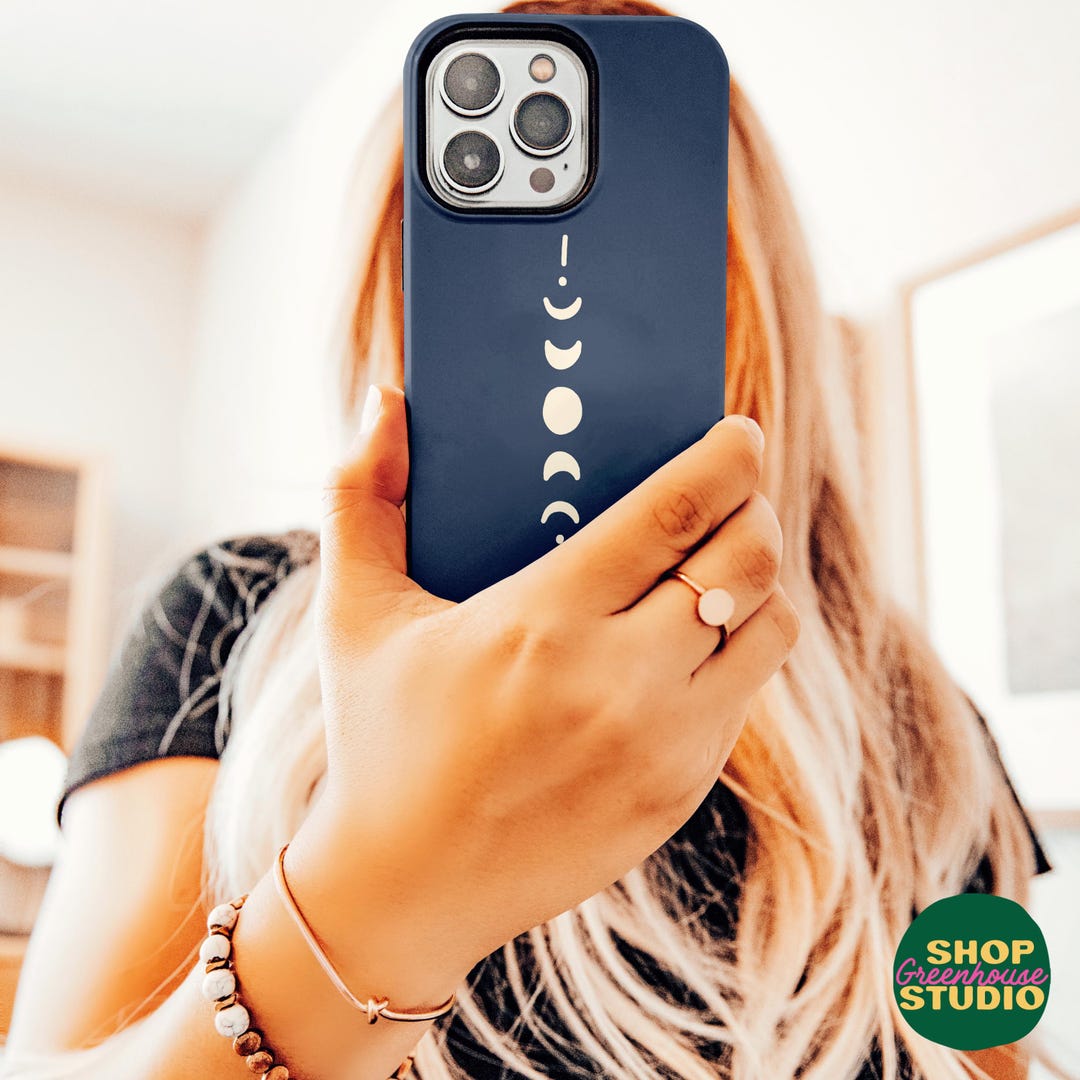 Boho Moon Phases Phone Case: Magsafe, Tough, & Flexi Options, iPhone 17 ...