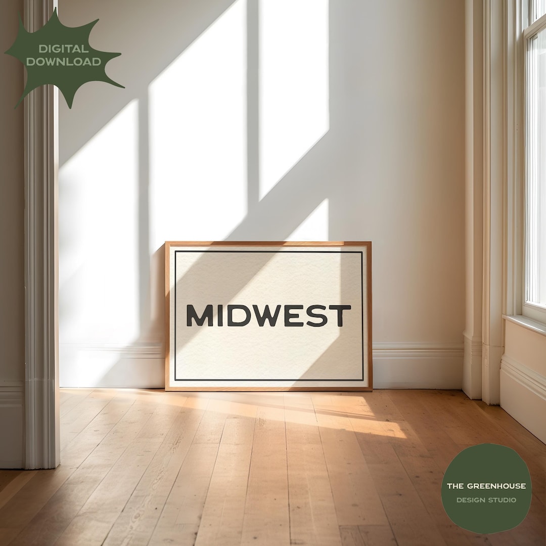 Midwest Printable Wall Art - Bold Modern Design for Home Decor ...