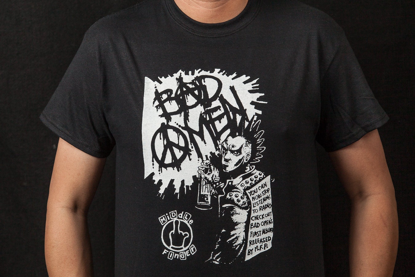 Bad Omen, Philippine Punk Black T-shirt Reissue - Etsy