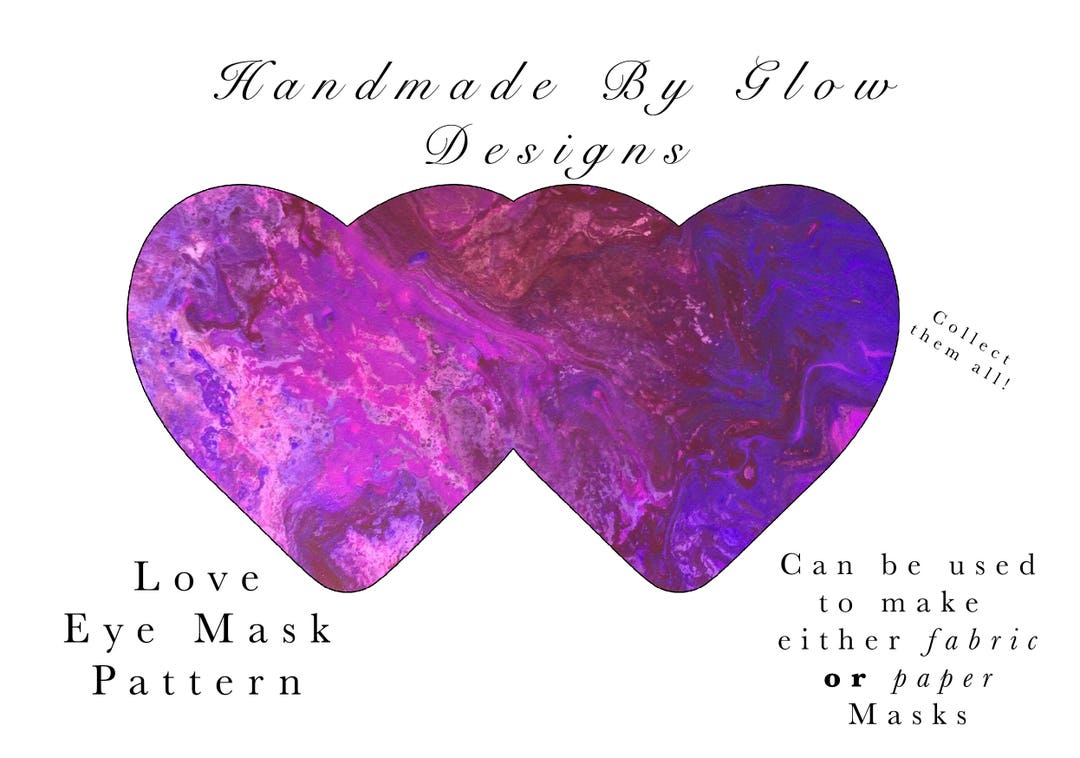 Love Heart Mask Pattern - Etsy