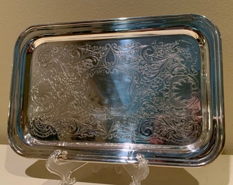 Newburyport Silverplate Tray 4380 Circa 1940 - Etsy