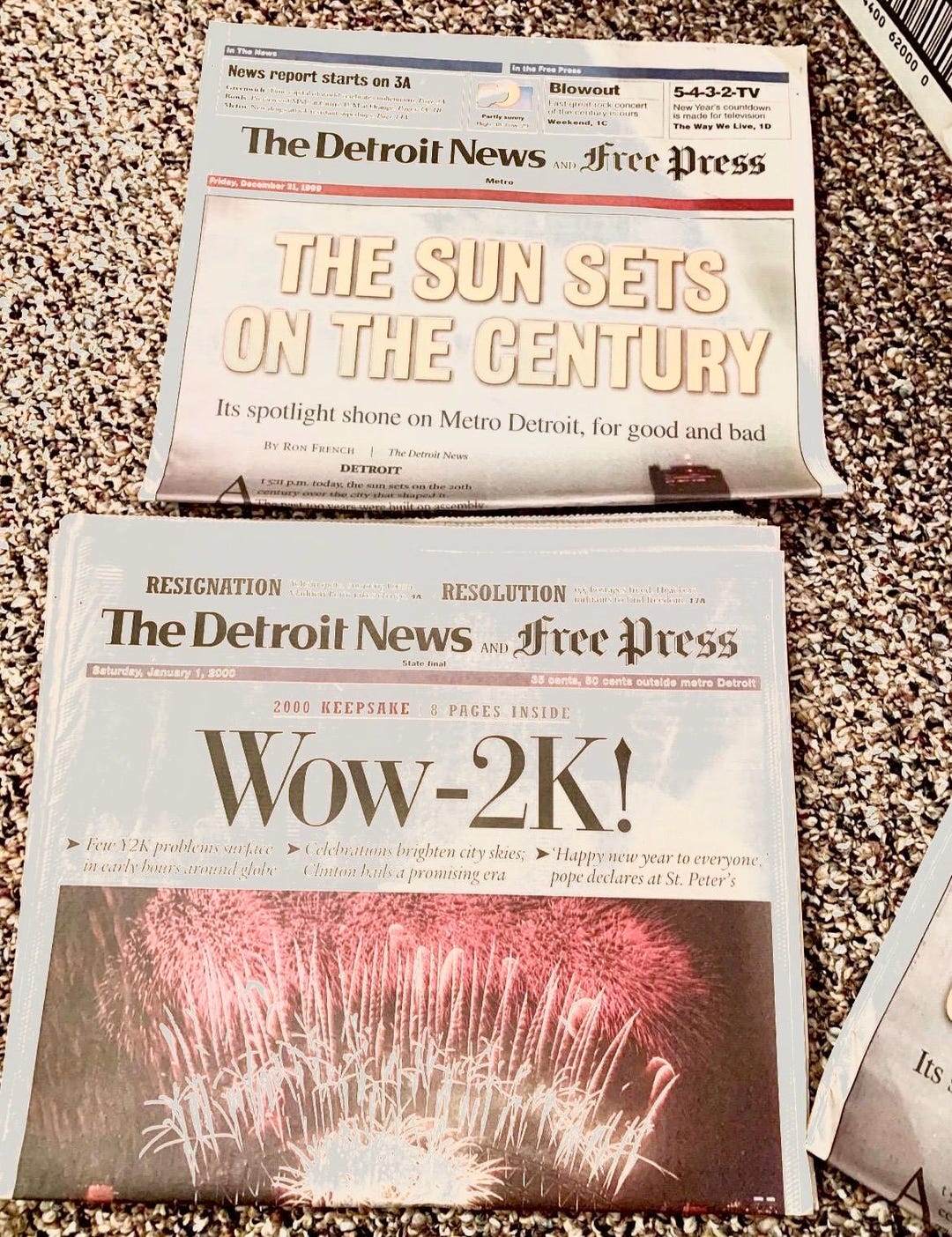 VINTAGE! Collectors Edition Detroit Times 1999 to 2000 Newspapers - Etsy