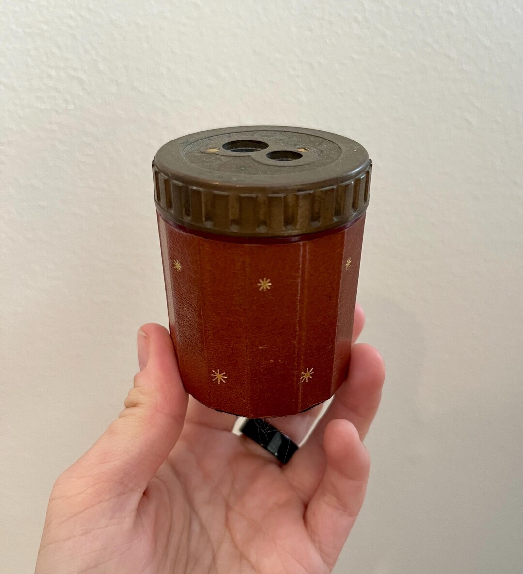 VINTAGE! Burnt Orange Gold Star Celestial Pencil Sharpener - Etsy