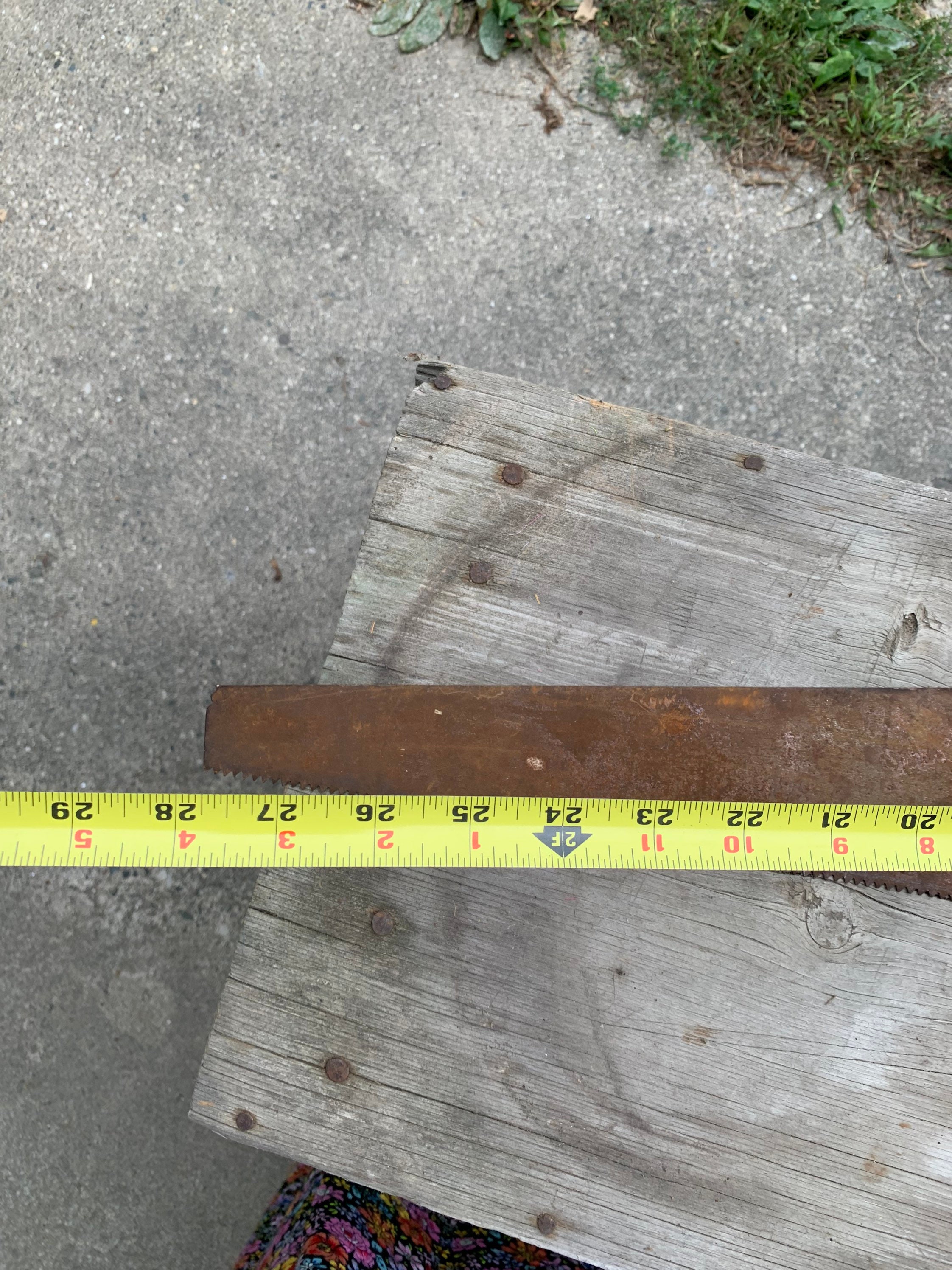 Vintage Primitive Warranted Superior 28 Inch Saw Wooden Handle W ...