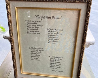 Printable Poem ANNIE JOHNSON FLINT What God Hath Promised Cream Poetry ...