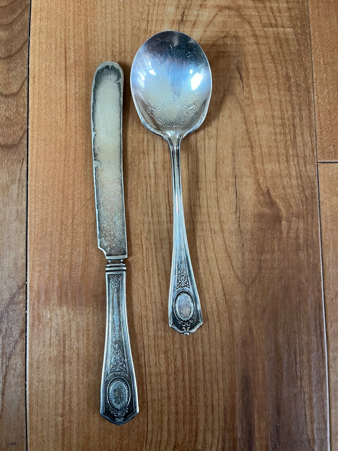 VINTAGE Community Silver Kitchen Knife and Spoon - Etsy