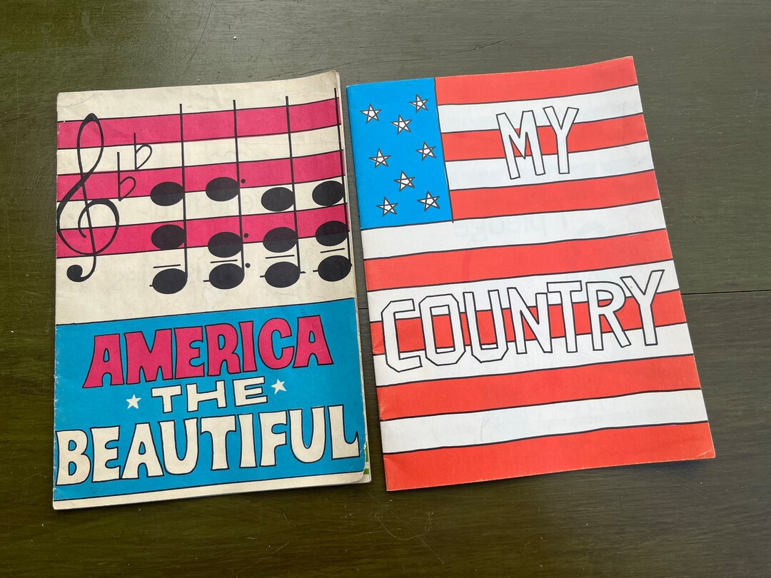 VINTAGE America the Beautiful and My Country Kids Song Books - Etsy
