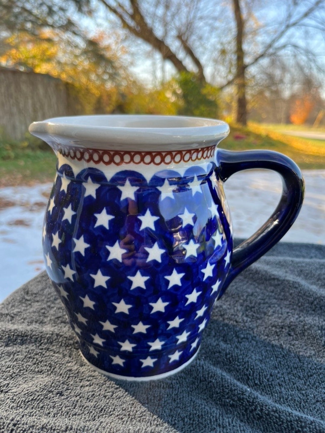 Boleslawiec Polish Pottery Star Pitcher - Etsy