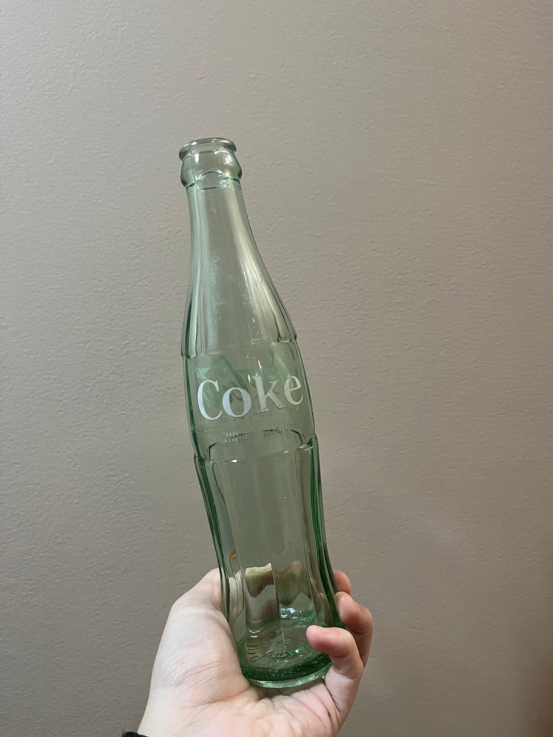 VINTAGE! Empty Coca-cola Clear Glass Bottle - Etsy
