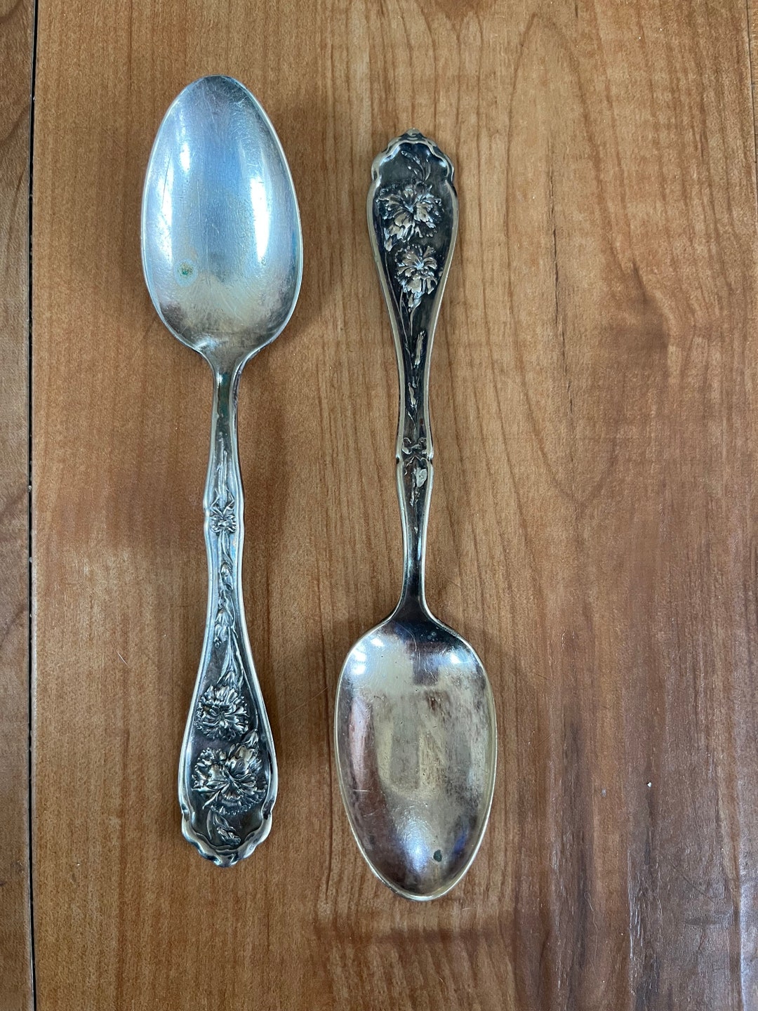 VINTAGE! WR Silver Plated Floral Spoons - Etsy