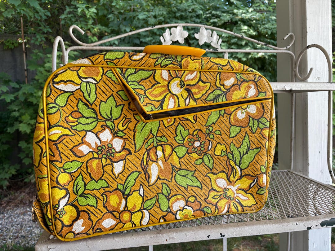 VINTAGE! A.D. Sutton & Songs Luggage Retro Boho Suitcase Travel Bag - Etsy