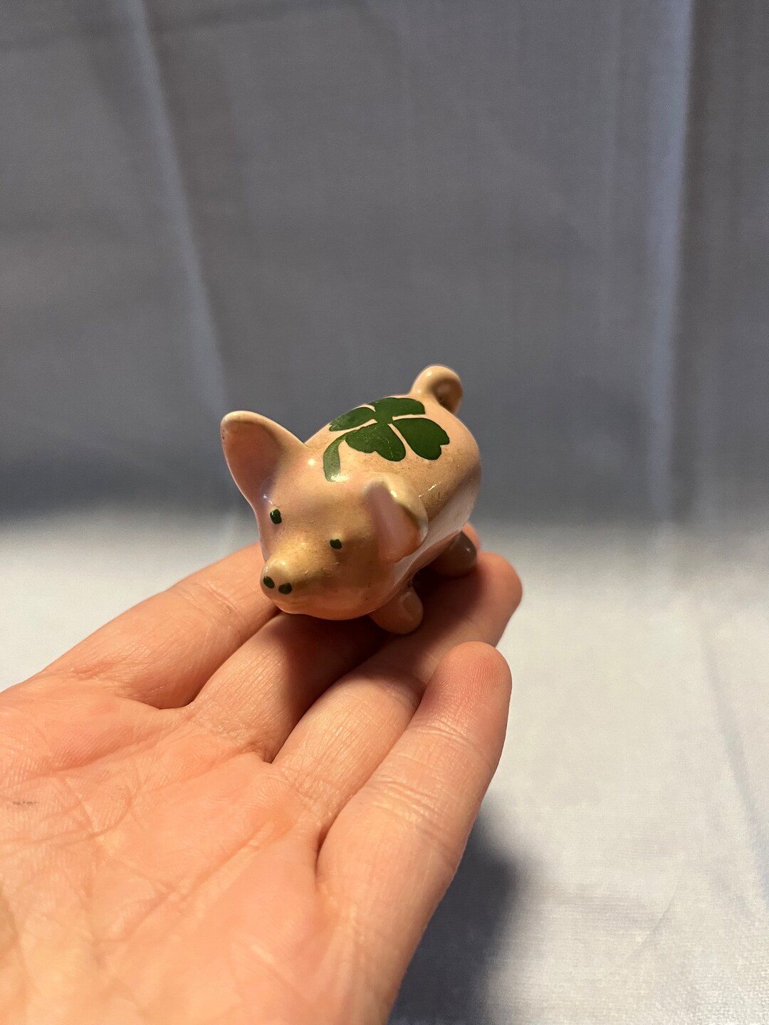 VINTAGE Bavarian Porcelain Pig W/ Shamrock Figurine - Etsy