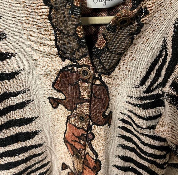 VINTAGE! Sugar Street Weavers Safari Animal Jacket - Gem