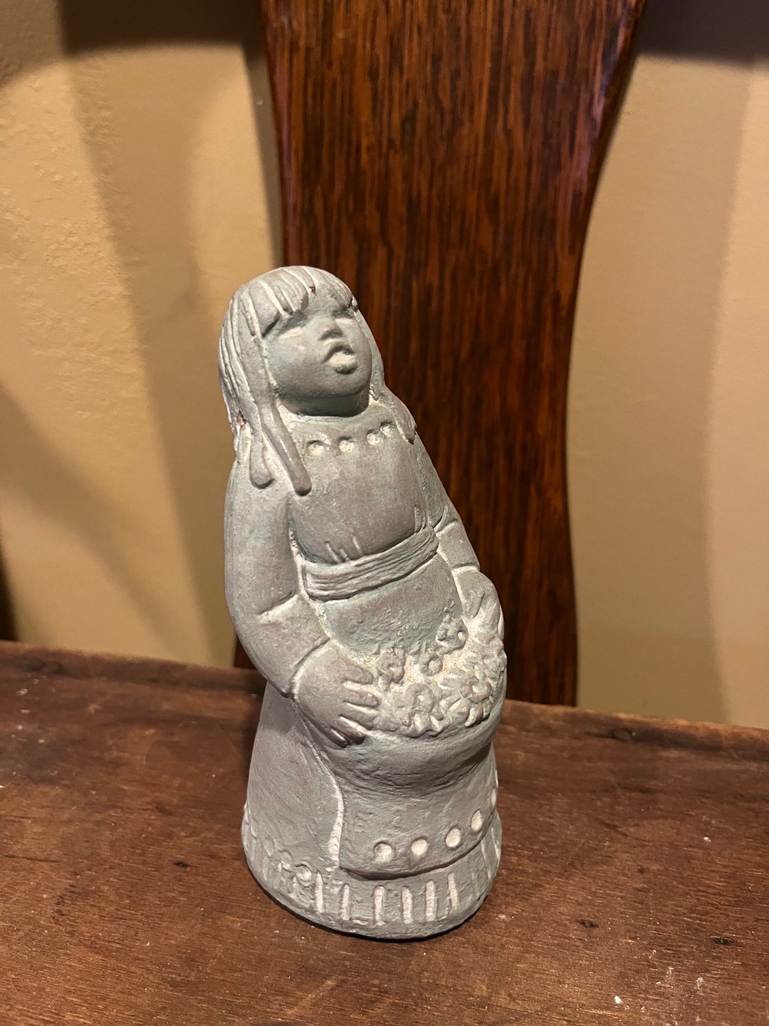 VINTAGE Isabel Bloom Sculpture 'girl W/ Flowers' - Etsy