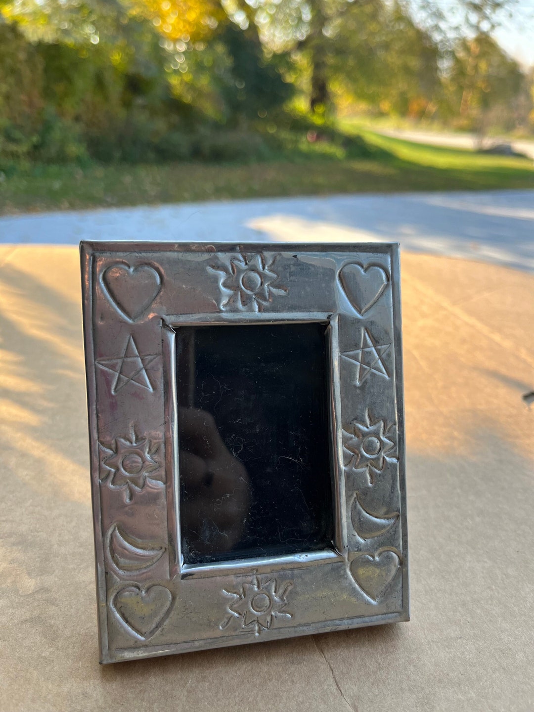 VINTAGE! Metal Picture Frame - Etsy