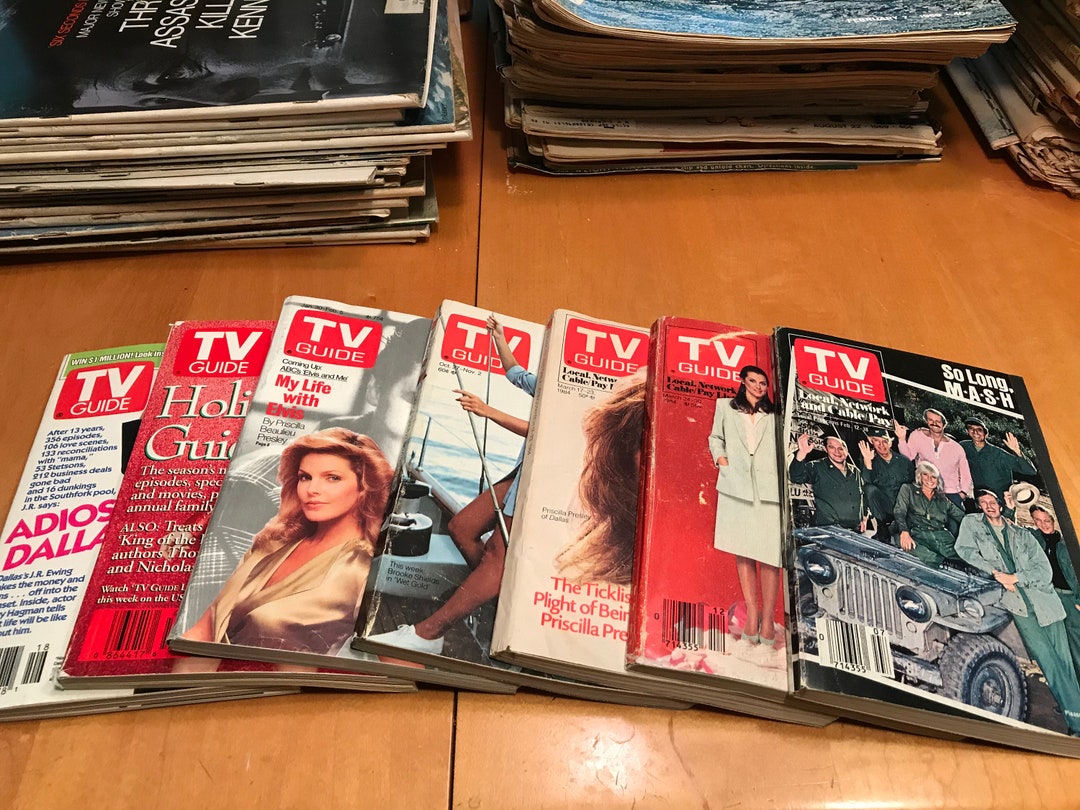 VINTAGE! 7 TV Guide Collectible Magazines - Etsy